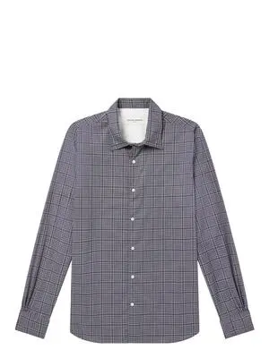 Officine Générale Giacomo Checked Cotton Shirt - Gray