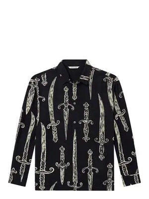 A KIND OF GUISE Derbin Embroidered Cotton Shirt - Black