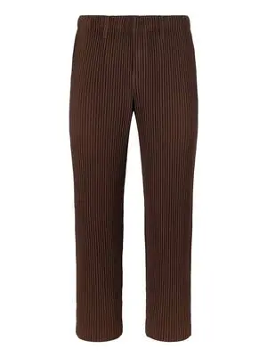 Issey Miyake Straight-leg Pleated Trousers - Brown