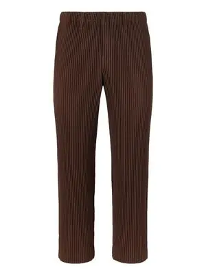 Issey Miyake Straight-leg Pleated Trousers - Brown