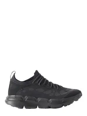 ON On - PAF Cloudsoma Rubber-Trimmed Stretch-Knit Sneakers - Men - Black 