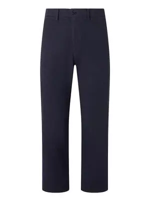 Nn07 Aden 1067 Straight-leg Recycled Grain De Poudre Trousers - Blue