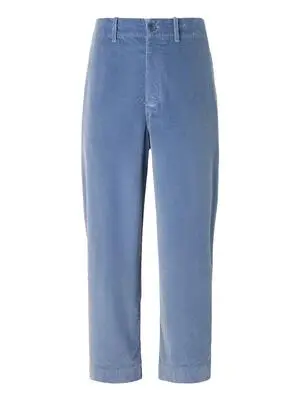 CASEY CASEY Albello Straight-leg Cotton-corduroy Trousers - Blue
