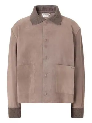 JW Anderson JW Anderson - Wool-Trimmed Suede Jacket - Men - Brown - S Brown