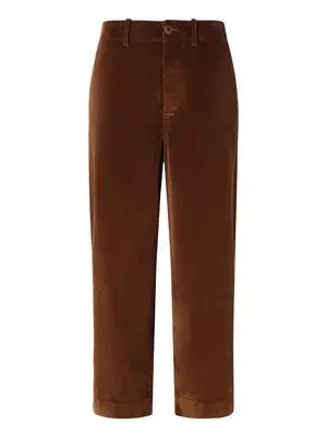 CASEY CASEY Albello Straight-leg Cotton-corduroy Trousers - Brown