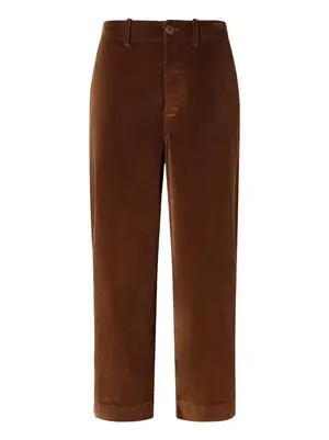 CASEY CASEY Albello Straight-leg Cotton-corduroy Trousers - Brown