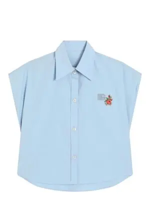 Dolce & Gabbana Logo-appliqué Shirt - Blue