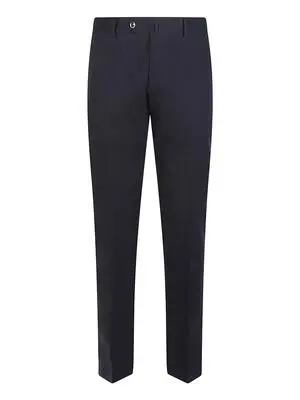 PT TORINO Tailored Cotton Trousers - Navy