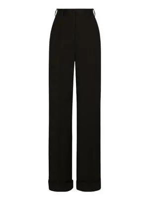 Dolce & Gabbana Wide-leg Trousers - Black