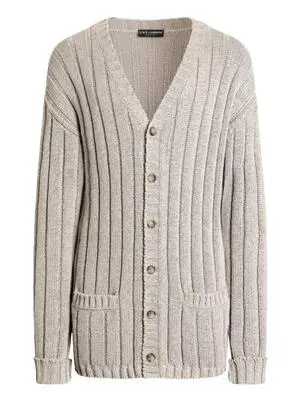 Dolce & Gabbana Cotton-blend Cardigan - Nude