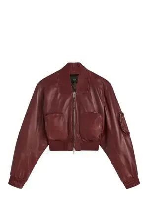 PHOEBE PHILO Zip-front Leather Bomber Jacket
