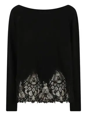ERMANNO SCERVINO Ermanno Scervino Lace-Trim Sweater