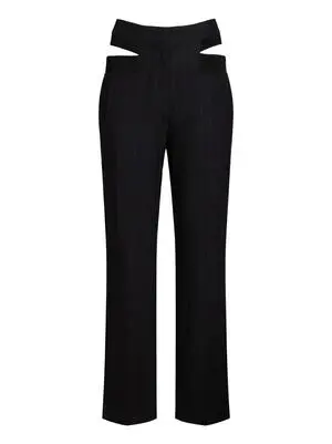 Burberry Slim-fit Striped Suit Pants - Black
