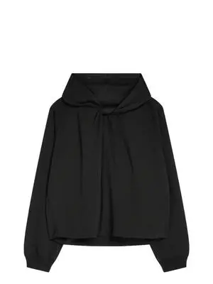 Dries Van Noten Draped Cotton Hoodie - Black