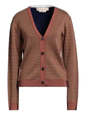 Marni Plaid Knit Top - Brown