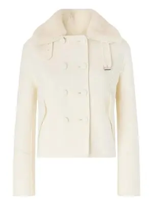 Ermanno Scervino Double-breasted Fur Collar Jacket - No