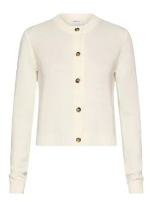 Marella Ribbed-knit Crew-neck Top White