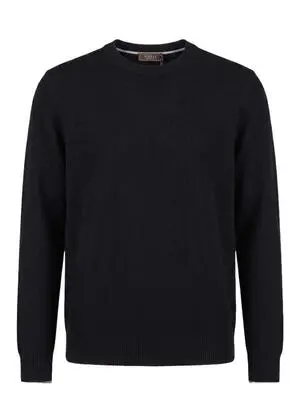 Peserico Crew-neck Long-sleeve Knit Top - Black