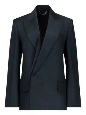 Victoria Beckham Olie Peak-lapel Blazer - Green