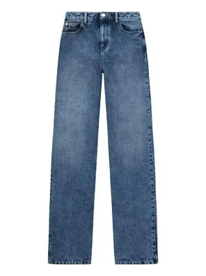 Emporio Armani Acid-wash Straight-leg Jeans - Blue