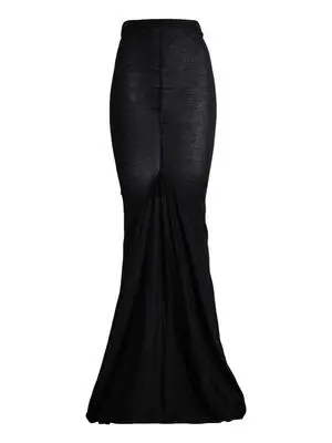 Rick Owens Simple Solid-color Stretch Skirt - Black