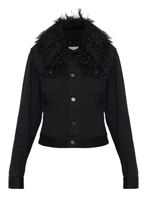 Alaïa Faux-fur Collar Jacket - Black