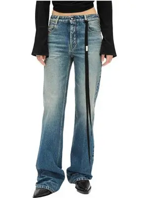 ANN DEMEULEMEESTER Faded-effect Jeans - Sky-blue