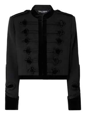 Dolce & Gabbana Gabardine Epaulettes Jacket - Black