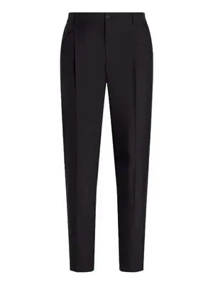 Dolce & Gabbana Silk-blend Trousers - Blue