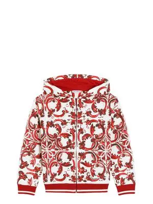 Dolce & Gabbana Majolica-print Hoodie - Red