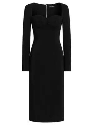 Dolce & Gabbana Cady Sheath Dress - Black