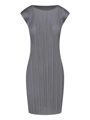 Issey Miyake Issey Miyake Pleated Sleeveless Dress Grey