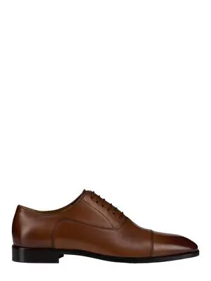 CHRISTIAN LOUBOUTIN Greggory Leather Oxford Shoes - Brown