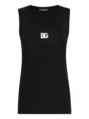 Dolce & Gabbana Dg Logo Tank Top - Black