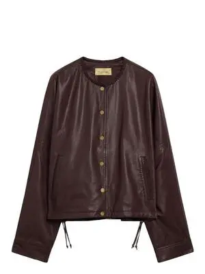 Momoni Kaldor Leather Jacket - Brown