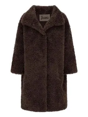 Herno Long-sleeved Coat - Dark Chocolate