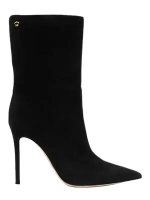 GIANVITO ROSSI Suede Highheel Midcalf Boots - Black