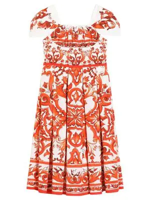 Dolce & Gabbana Majolica-print Poplin Dress - Multi-color