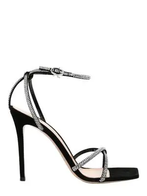 GIANVITO ROSSI Cystal-embellished Suede Sandals