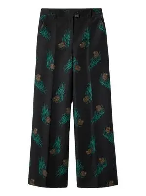 La DoubleJ Let Loose Floral-print Trousers - Black