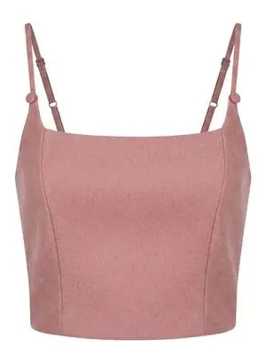 MAX MARA Sleeveless Squareneck Cropped Top