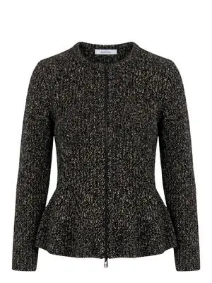 Max Mara Mid-length Ribbed Knit Sweater - Black