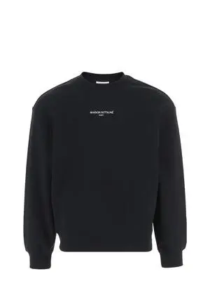 Maison Kitsuné Logo-print Cotton Sweatshirt - Black