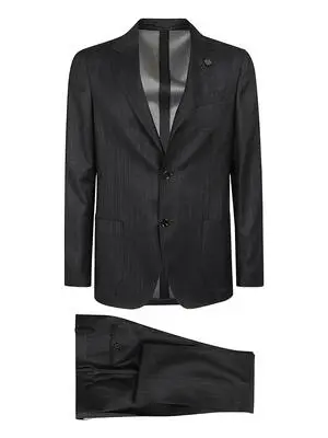 LARDINI Single-breasted Classic Suit - Black