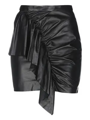 Isabel Marant Étoile Simple Solid-color Leather Skirt - Black