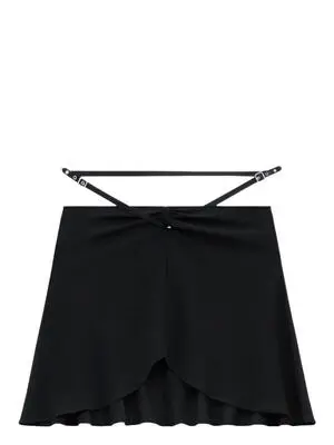 COURREGES Courrèges Ellipse Mini Skirt - Black