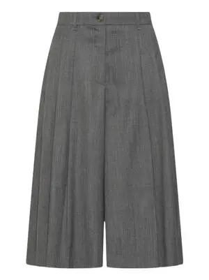 Marella Pleated Bermuda Shorts - Grey