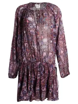 Isabel Marant Étoile Printed Tiewaist Maxi Dress - No