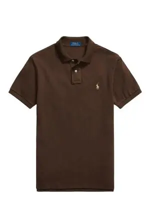 Polo Ralph Lauren Mesh Pony-embroidered Polo Shirt - Brown