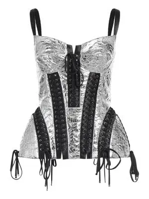 Dolce & Gabbana Two-tone Metal Vest - Silver